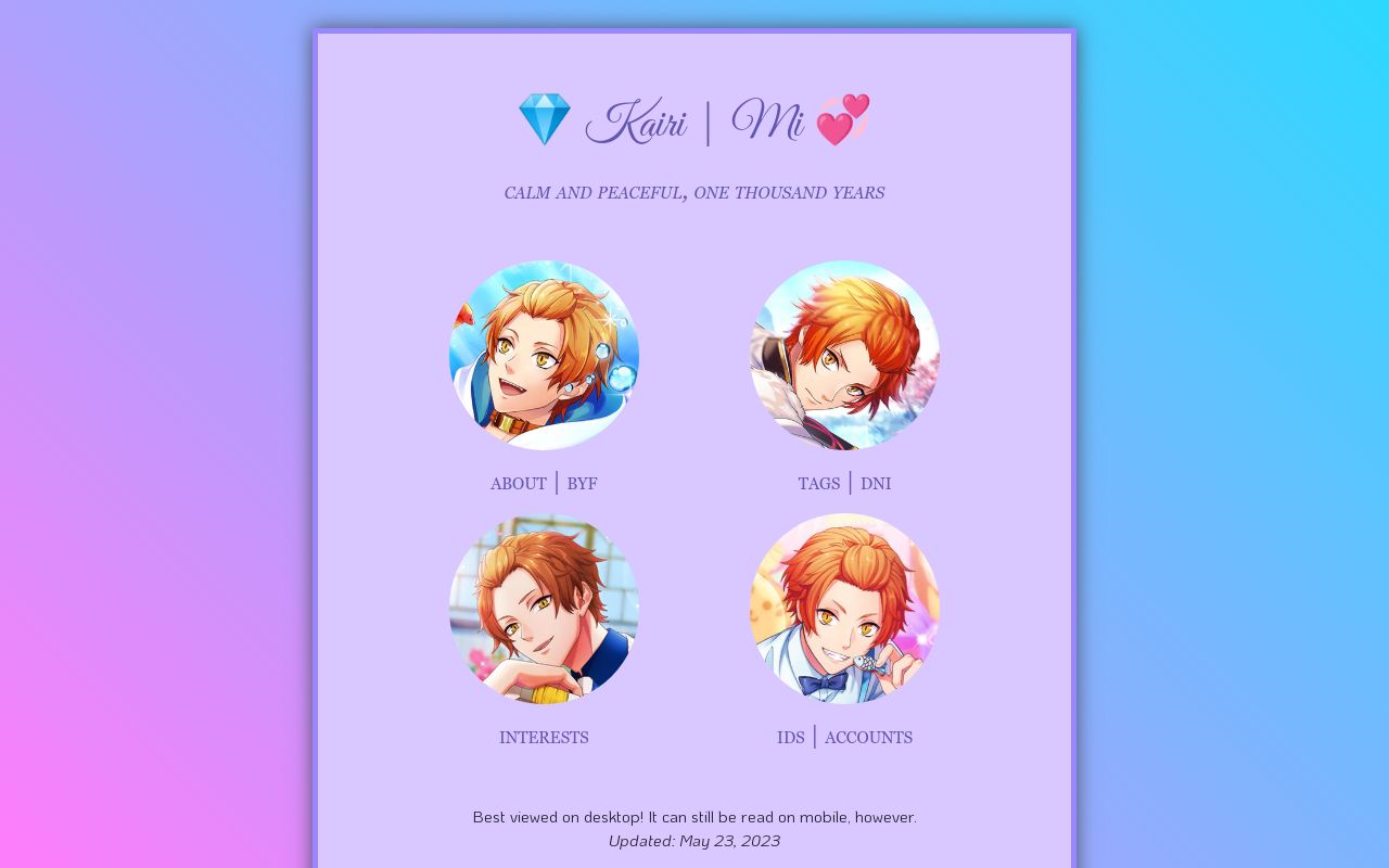 Kairi's (transient_stars) Carrd